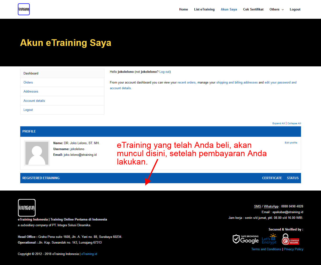 Cara mendapat akses ke eTraining – eTraining.id